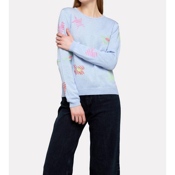 WISPR | Sweaters | New Wispr Sketch Embroidered Crew Sweater In Frost ...